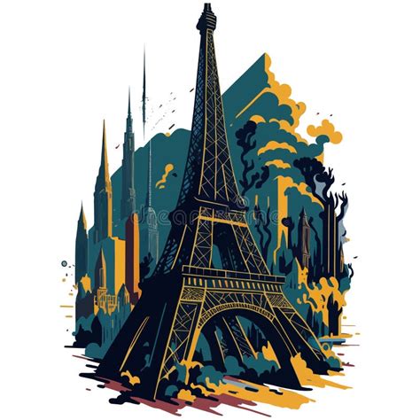 Eiffel Tower French Iconic Famous Architectural Design Vector