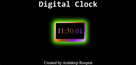 Github Arshdeep 13digital Clock Js Hello Guys I Have Created A Digital Clock Using