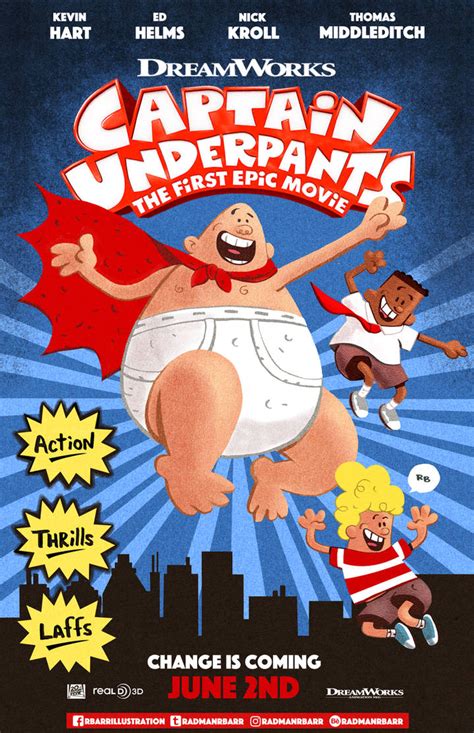Captain Underpants Movie Poster By Radmanrb On Deviantart