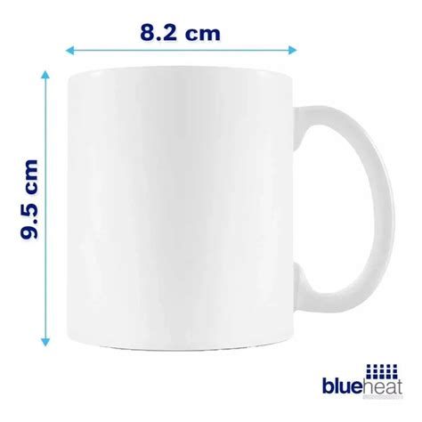 Taza Blanca Para Sublimar Sublimación 11 Oz Blue Heat