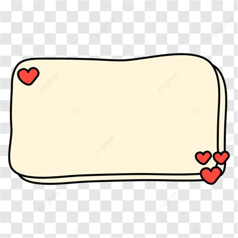 Blank Paper Text Box Template Design With Love Icon