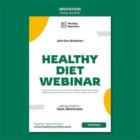 Free Psd Fitness Nutrition Invitation Template