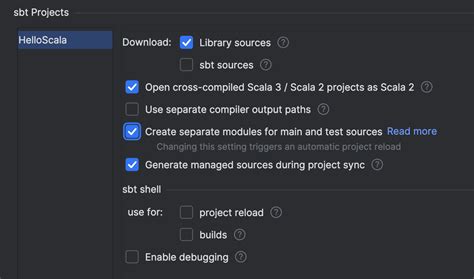 Separate Main And Test Modules In Sbt Intellij Idea Documentation