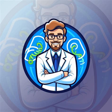 Genomics Expert Mascot Logo Premium Ai Generated Vector