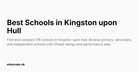 Best Schools In Kingston Upon Hull 2026 Eduscope