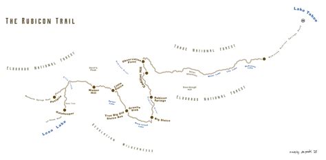 A Map Of The Rubicon Trail In California — Am Proehl