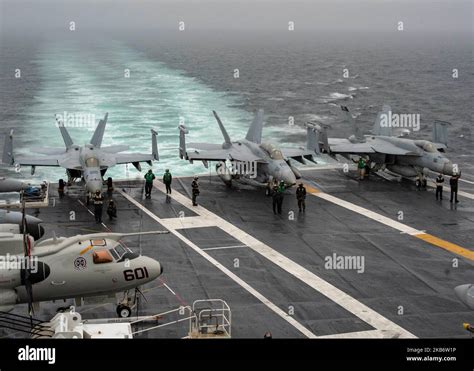 Atlantic Ocean Nov 1 2022 Aircraft Attached To Carrier Air Wing