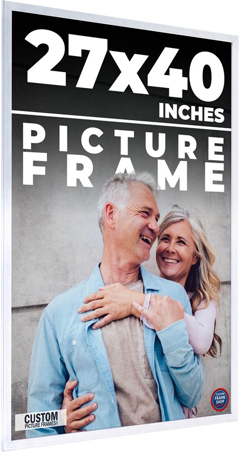 27x40 Frame Stainless Steel Silver Picture Frame Photo Frame Uv Acrylic