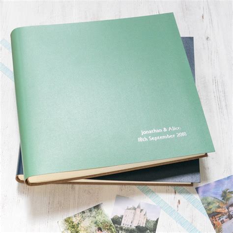 Large Personalised Photo Album Traditionally Bound In Recycled Leather