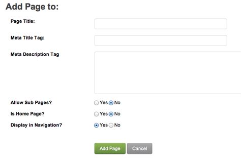 adding a subpage to an existing page ecms cws support portal