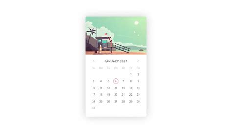 Top 6 Awesome Html And Css Calendar Inspiration