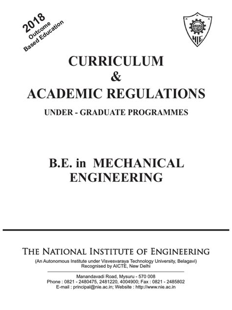 mech engg concise syllabus 2018 19 pdf university and college
