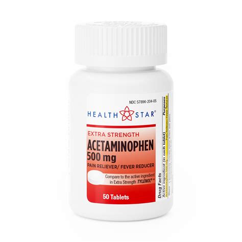 Healthstar Extra Strength Acetaminophen Tablets 201 05 Hst