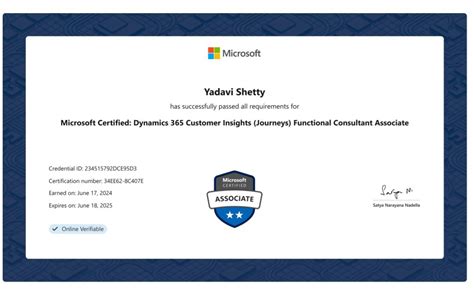 Yadavi Shetty On Linkedin Just Earned My Microsoft Certified Dynamics
