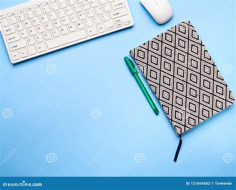 Keyboard Notebook And Pen Writing Concept Stock Photo Image Of