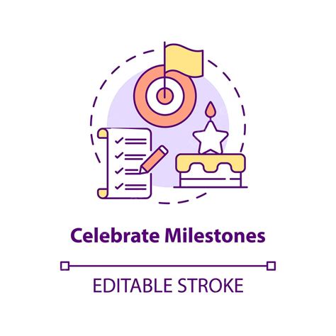 Celebrate Milestones Concept Icon Abstract Milestones Logo Vector