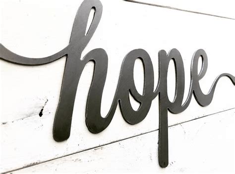 Hope Metal Word Hope Sign Bible Verse Scripture Christian Wall