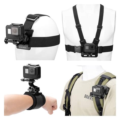 Gopro Set 50 Piece Gopro Accessory Kit Chest Head Mounts And More For