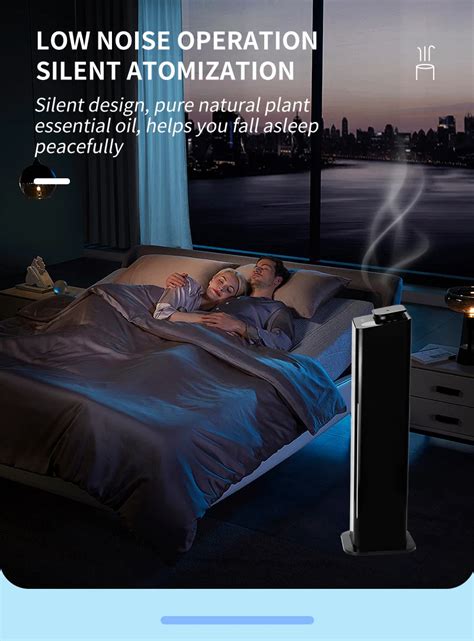 Tower Scent Diffuser Metal Nebulizer Diffuser Machine App Essential Oil