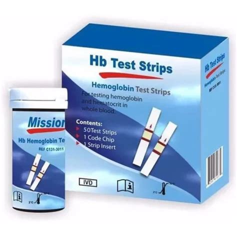 Mission Hb Hemoglobin Test Strips 50units Regino Medicals Limited