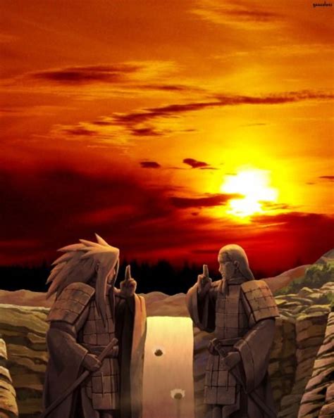 Hashirama And Madara Statue Naruto Shippuden Madara Vs Hashirama