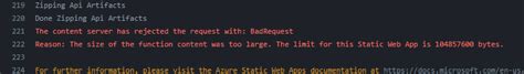 The Content Server Has Rejected The Request With Badrequest 147 Reason The Size Of The