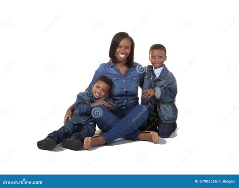 A Mother And Her 2 Sons Stock Image Image Of Jean Background 67902565