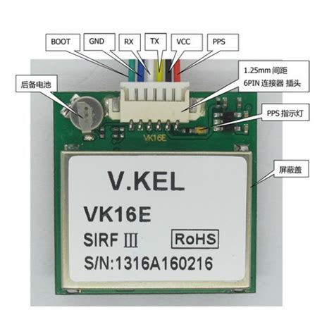 vk16e gmouse gps module sirf3 chip ceramic antenna ttl signal 9600 baud