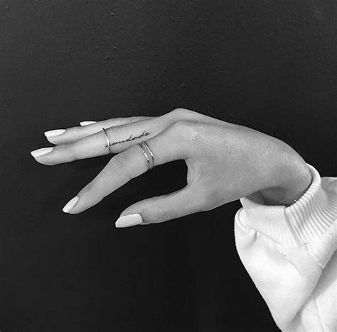 Pin By 𝒈𝒊𝒈𝒊 🕊 On Ink Word Tattoos Side Finger Tattoos Small Tattoos