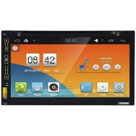 Auto Rádio 2 Din Ecrã Tátil 7 Bluetoothgpsdvdandroid 51 Lollipop Fy6307c Fy6305c