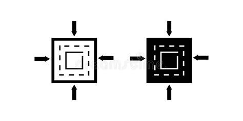 Compact Size Icon In Flat Style Scale Fit Vector Illustration On