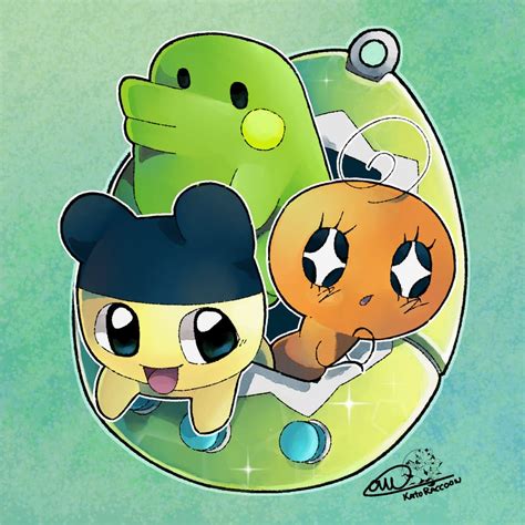 Mametchi Kuchipatchi And Memetchi Tamagotchi And 1 More Drawn By