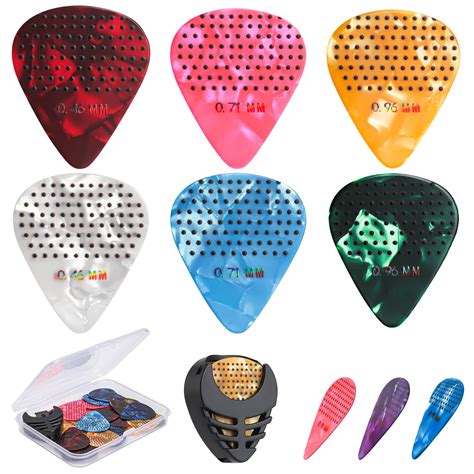Non Slip Guitar Picks 0 46 0 71 0 96mm Includes Thin