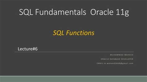Sql Joins Oracle Sql Fundamentals Ppt