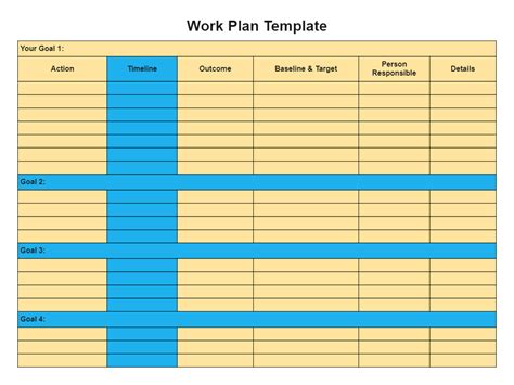 Simple Work Plan Template Online Edrawmax Template