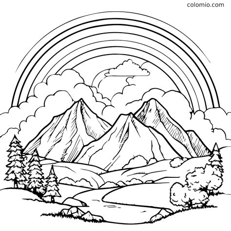 Regnbue Tegninger Gratis And Udskrivbare Regnbue Til Farvelægning