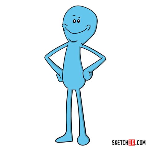 How To Draw Mr Meeseeks From Rick And Morty Sketchok Artofit