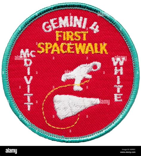 The Gemini 4 Mission Patch Symbolizes Nasas Gemini 4 Flight Which