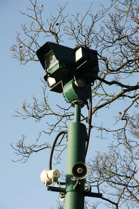 Street Cctv Camera Crime And Public Disorder Stock Image Image Of