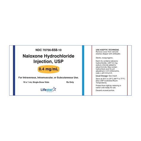 Naloxone 04mg 1ml Vial Bound Tree