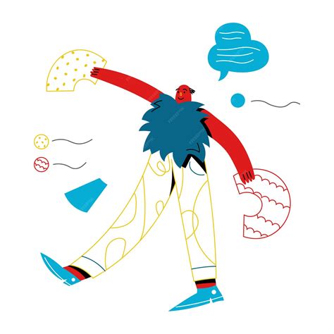 Premium Vector Man Presents Data Analysis Charts