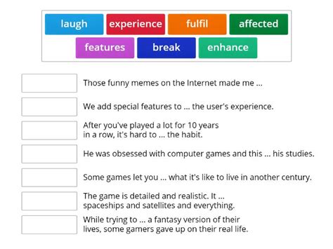 Outcomes Intermediate Unit 14 Vocabulary Match Up