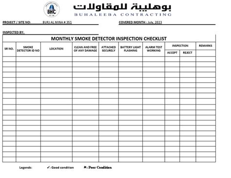 Smoke Detector Checklist Guide Pdf