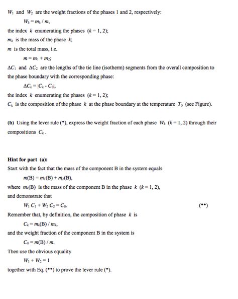 solved problem 1 lever rule derivation considera binary