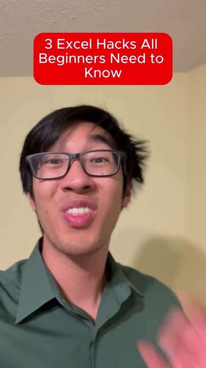 Grant Huang On Linkedin Top 3 Excel Hacks For Beginners