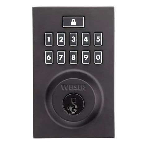 Weiser Smartcode 10 Keyless Entry Contemporary Deadbolt In Black The Home Depot Canada