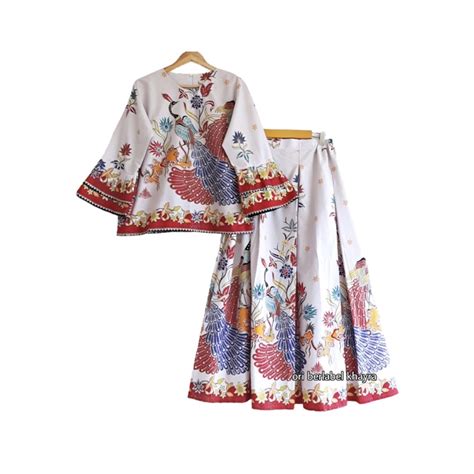 Jual Setelan Batik Merak Batik Merak Blouse Batik Wanita Rok