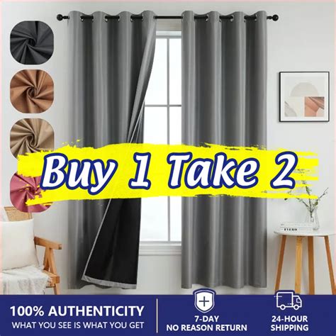 123pcs Full 100 Blackout Window Curtains 140x220cm Bedroom Thermal