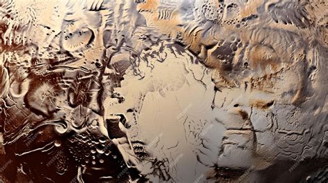 Premium Ai Image Pluto Surface Texture Background