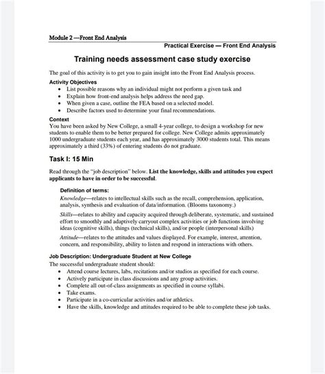 Solved Module 2 Front End Analysis Practical Exercise